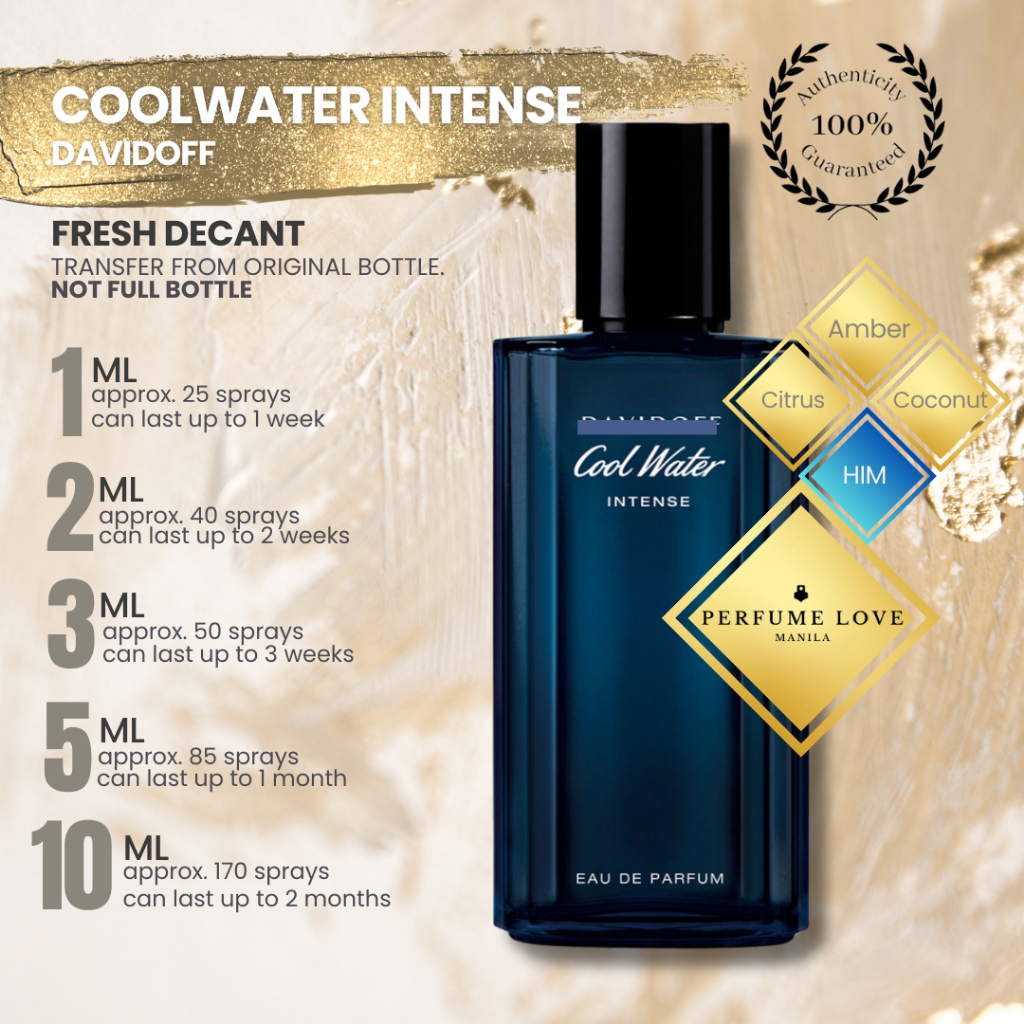 PERFUME DECANT Dvdff CooIwater Intense | Shopee Philippines