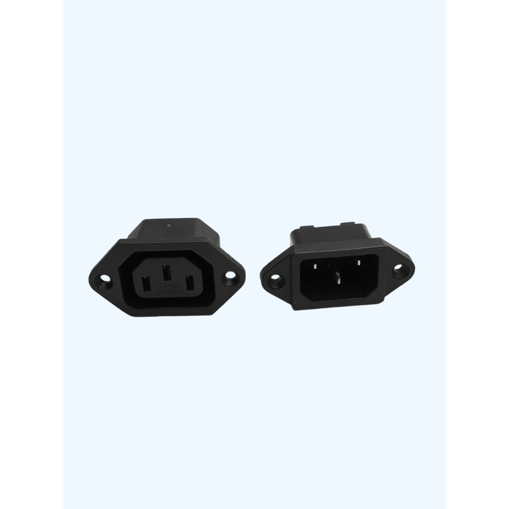MICRO PC AC POWER SOCKET 3-PINS, 250V 10A (1-PC per ORDER), BEST FOR ...