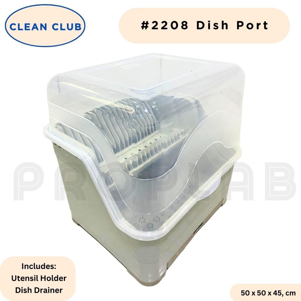 CLEAN CLUB 2208 Dish Port Carrier with Lid | Kitchen Plate Organizer ...