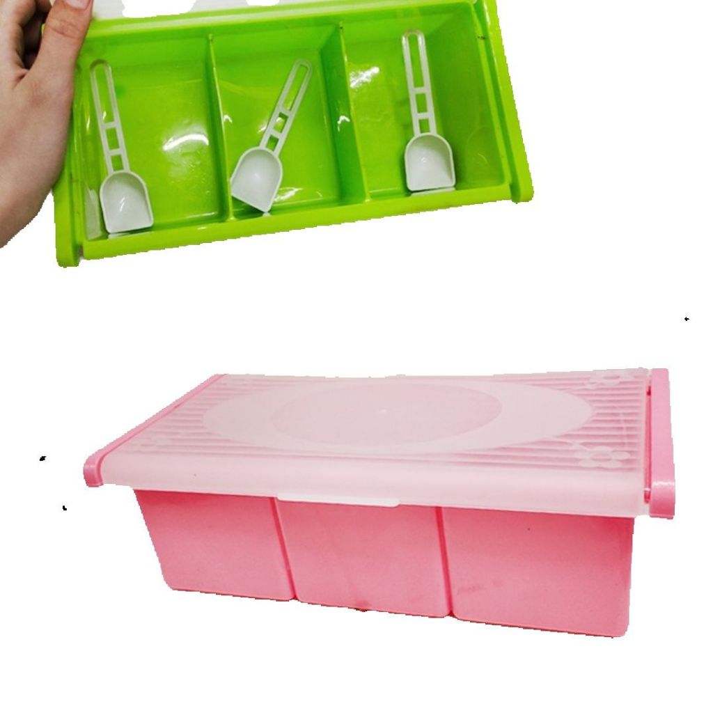 Honcer Plasticware CANNISTER FOOD 3-in-1 Kitchen Plastic Container Jar ...