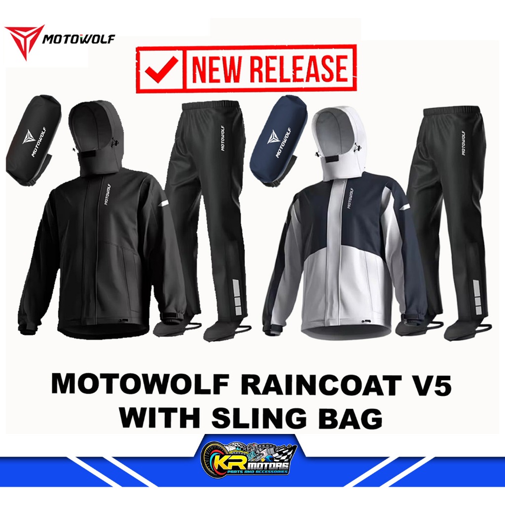 Motowolf Raincoat V5/ Rain Coat Version 5 Upgraded Rainwear, Rainstorm ...