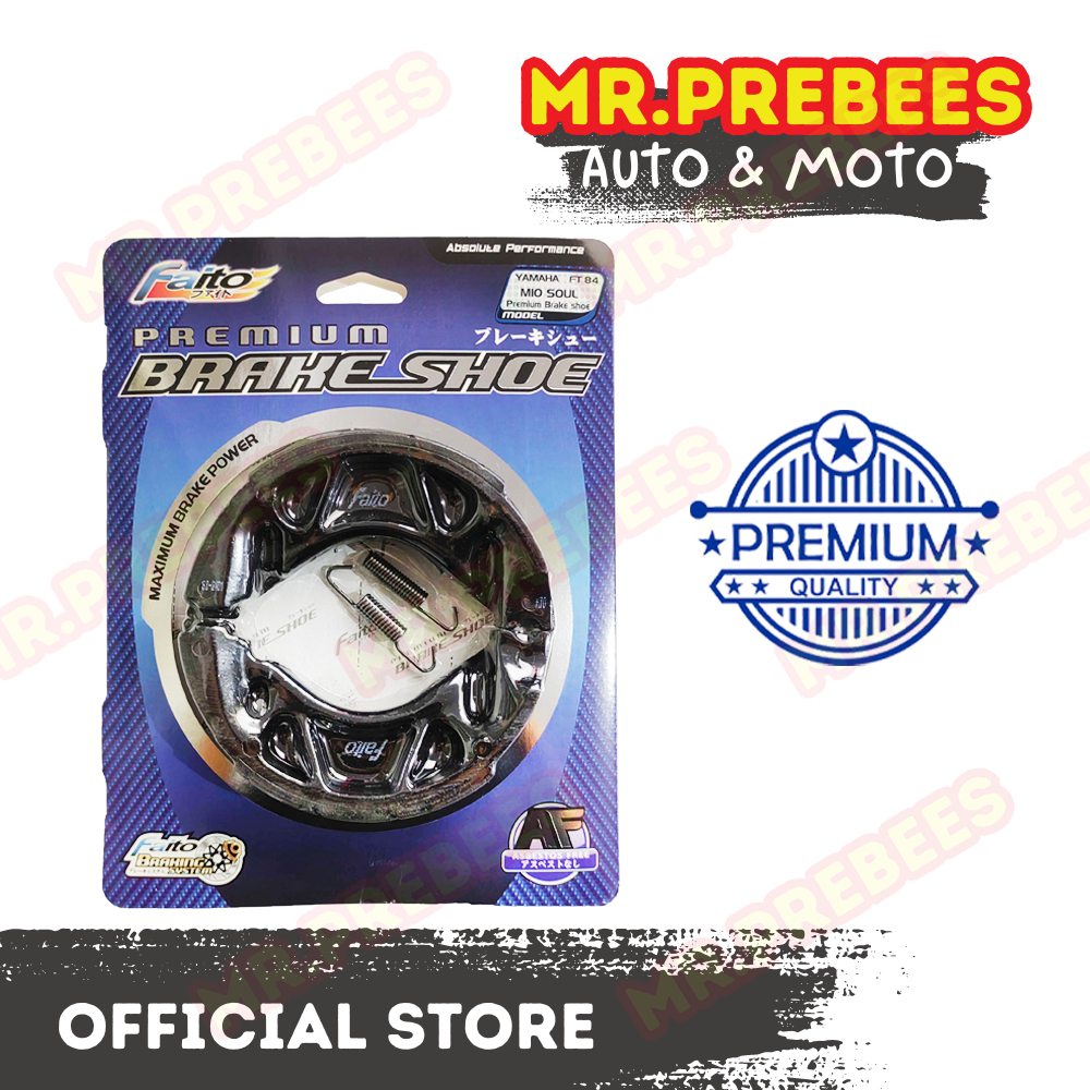 FAITO Premium Brake Shoe for Yamaha Mio i125/ NMAX/ AEROX/ Soul i125 ...