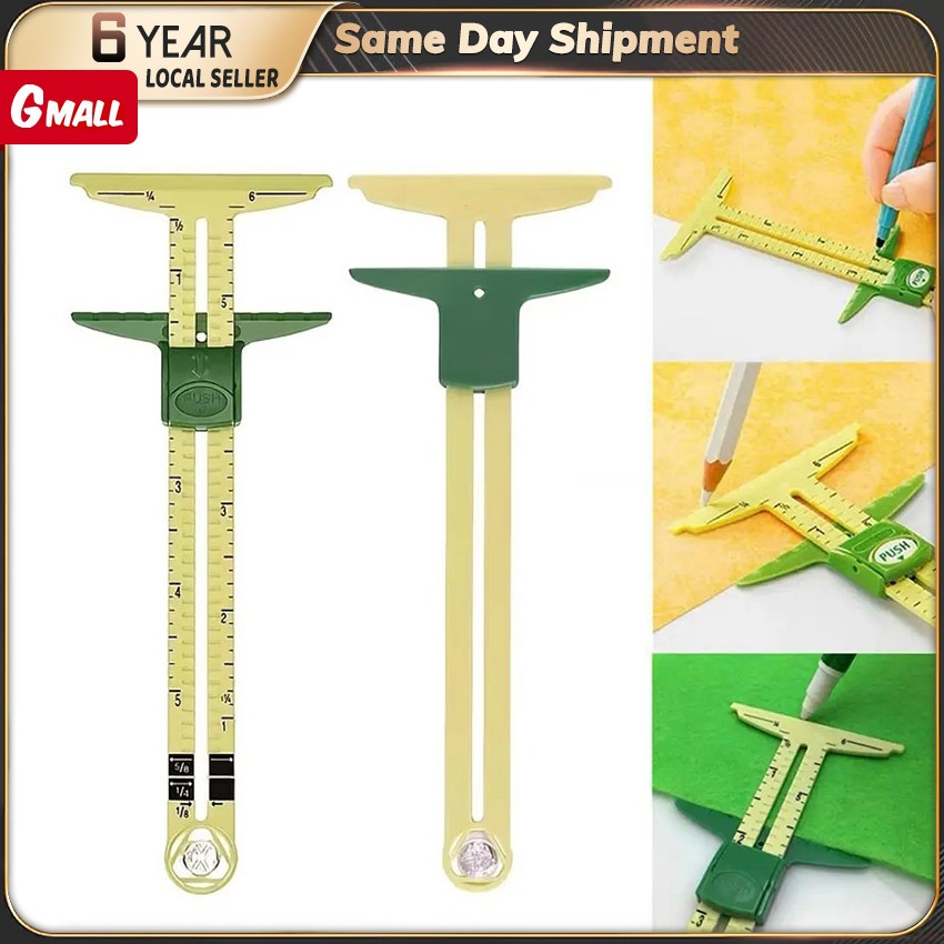 【Fast Delivery】 Durable 5-IN-1 SLIDING GAUGE Measuring Sewing Tool ...