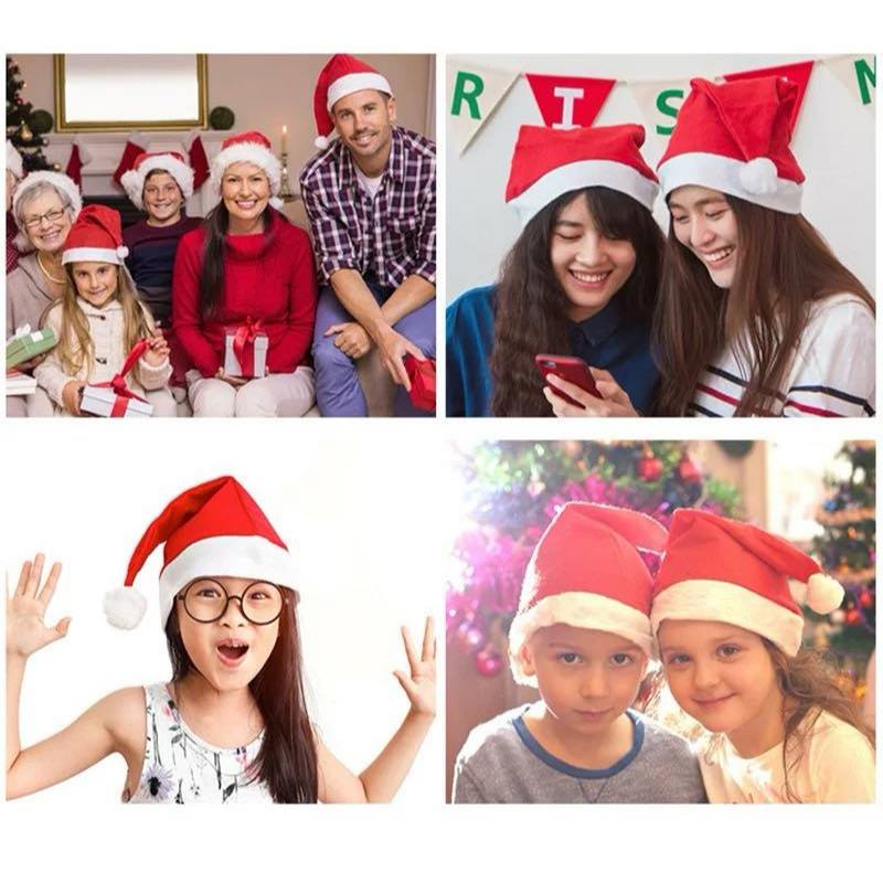 Santa Claus Hat Christmas Hat Unisex Comfort Hats for Christmas ...
