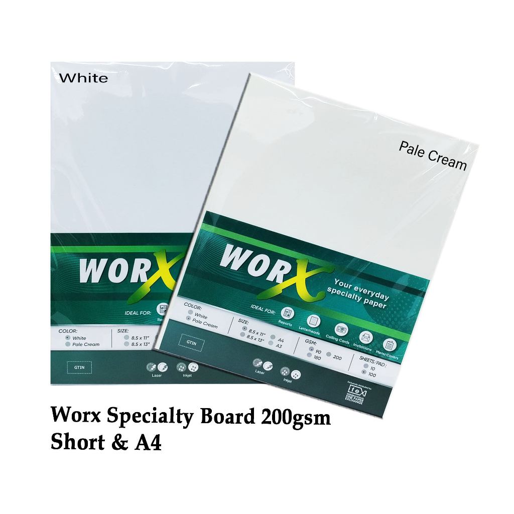 Worx Specialty Board 200gsm 100sheets | Shopee Philippines