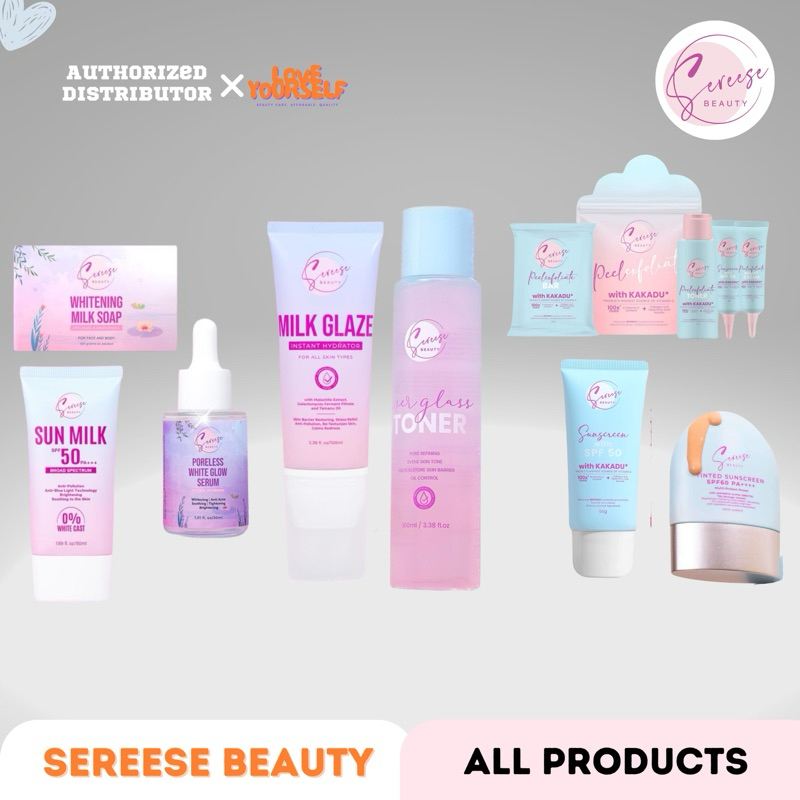 Sereese Beauty Poreless White Glow Serum | Sun Milk | Everglass Toner ...