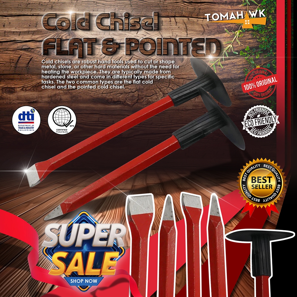 TOMAHAWK FLAT/POINTED Cold Chisel | Shopee Philippines
