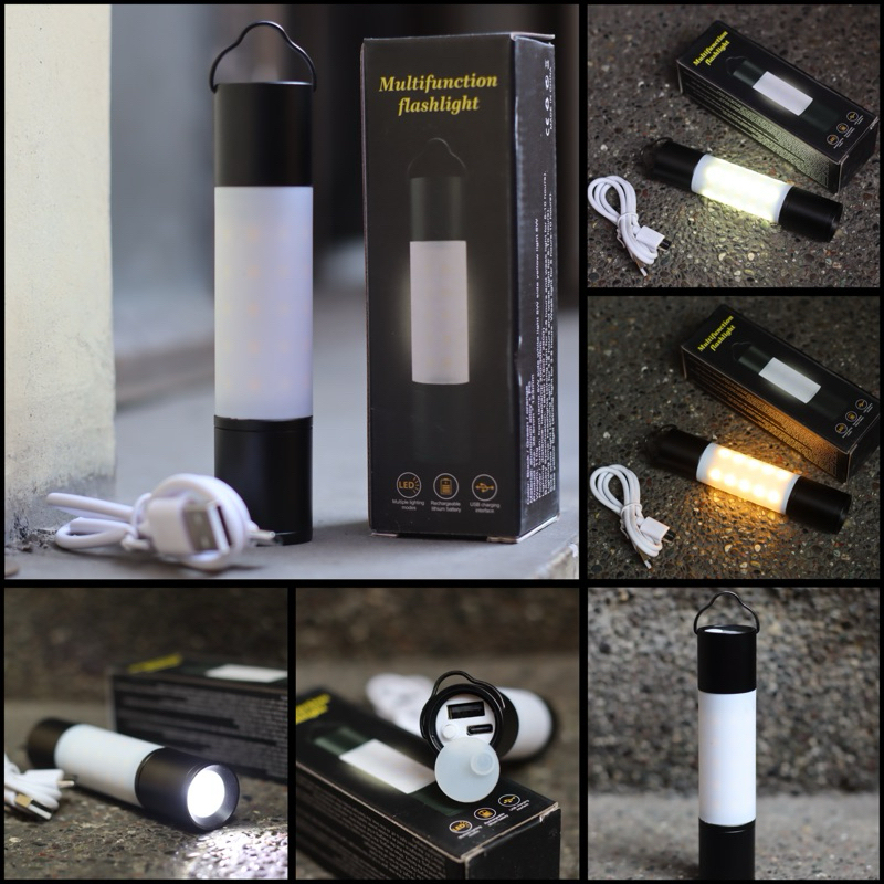 Rechargeable camping light lantern flashlight 6-modes 2600mah battery capacity | Shopee Philippines