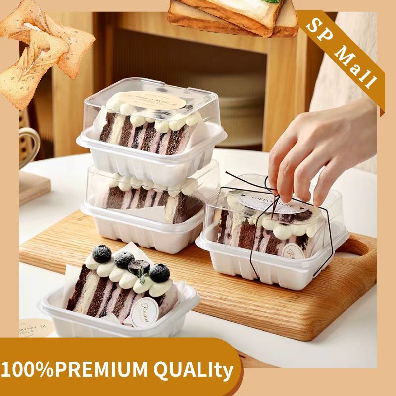 50PCS Sliced Cake Box Packaging Box, Mousse Cake Roll, Gong Shao ...