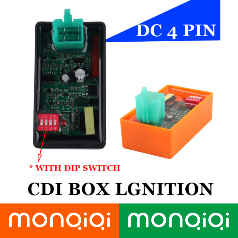 6 Pin Programmable CDI Lgnition 4 Pin DC CDI Racing Box DIP Switch For ...