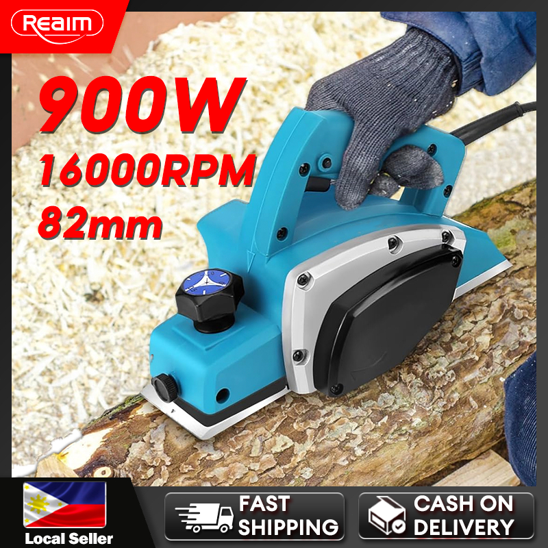 REAIM Planer for Wood Original Power Tool 900W with Case Planer Working ...
