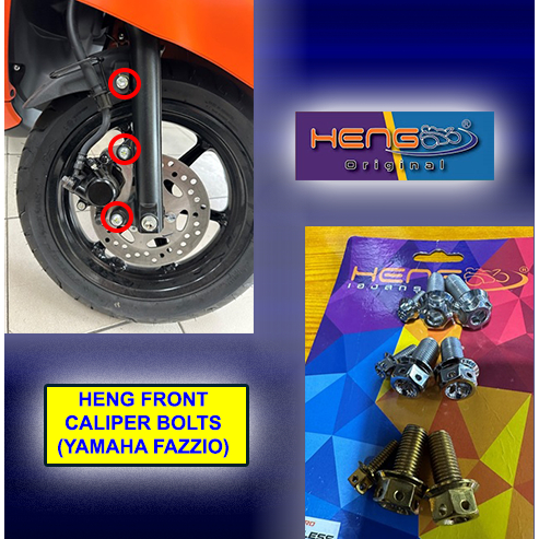 HENG Front Caliper Bolts for YAMAHA FAZZIO - sold as set/3pcs | Shopee ...