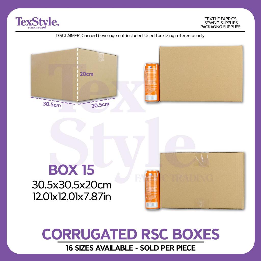 Textstyle (16 Sizes Available) Corrugated Box RSC Box Shipping Box ...