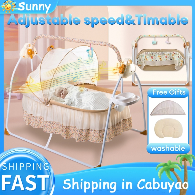 Baby Electric Cradle Bed Electric Rocking Bed Swing Baby Cradles ...