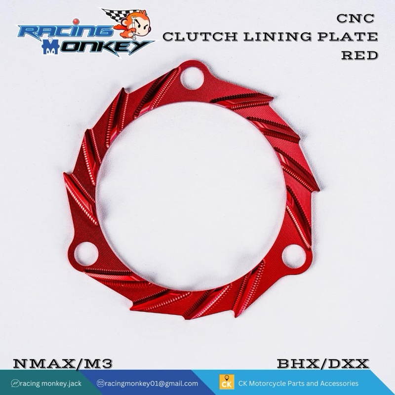 Racing Monkey CNC Clutch Lining Plate for M3/Nmax/ Aerox/ Click ...