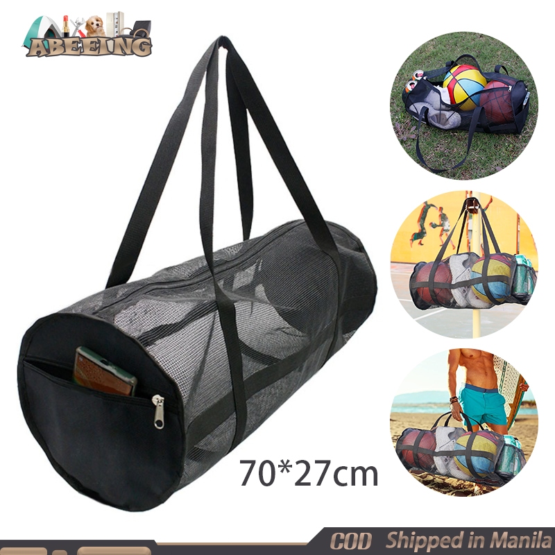 Sports Mesh Duffle Bag Mesh Sports Equipment Bag With Shoulder Strap ...