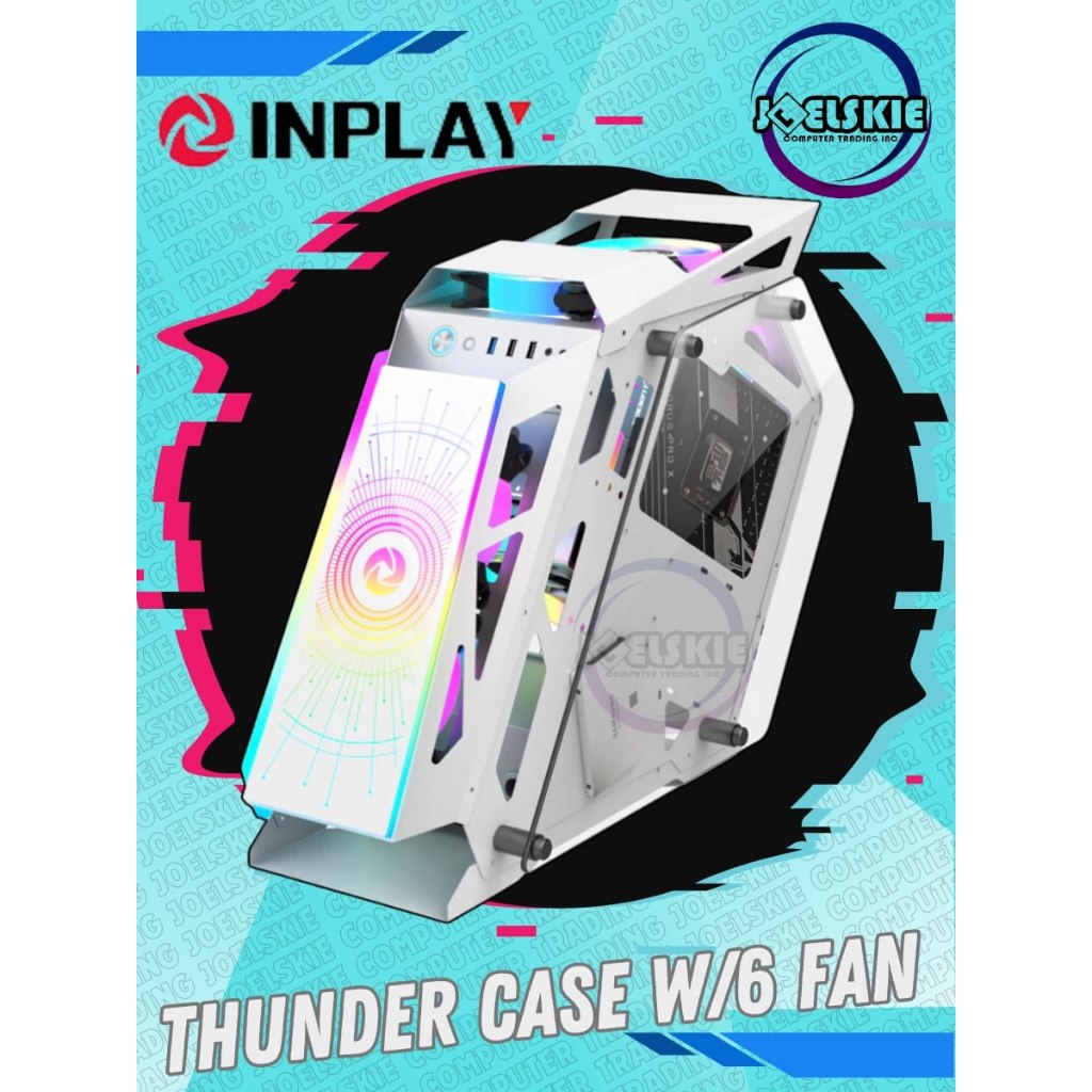 Inplay Thunder PC Case Build-in 6 ARGB Fans Cool Design Shaped Gaming ...