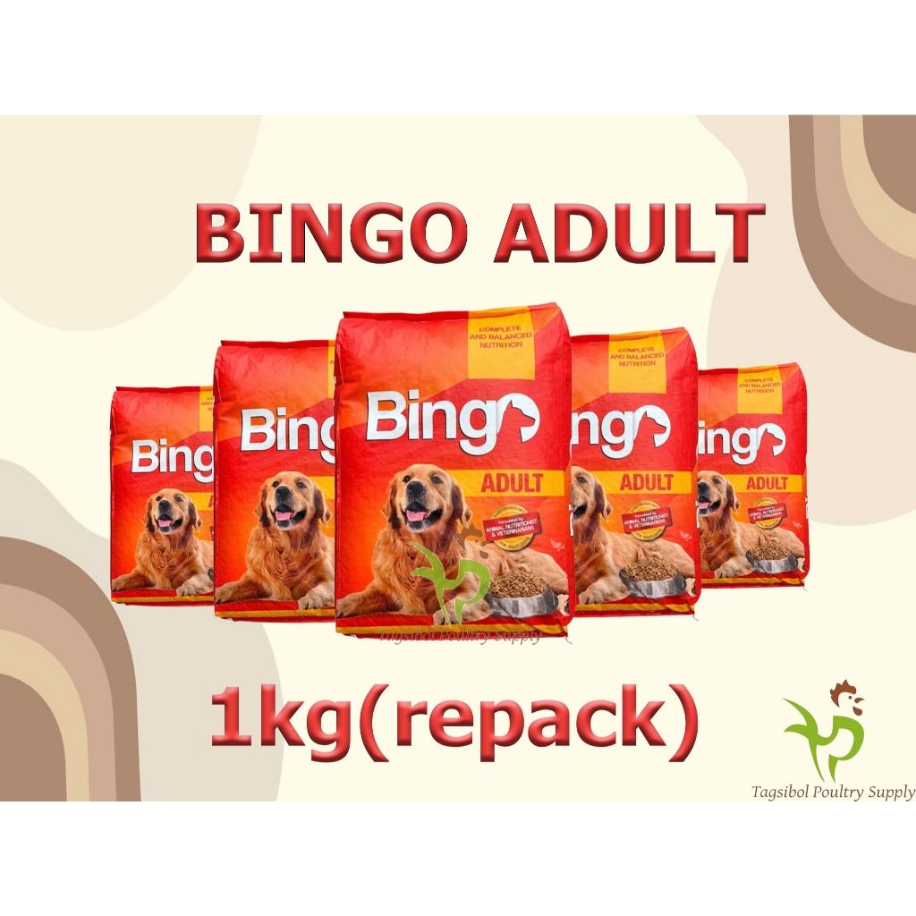 Bingo Dry Dog Food for Adult 1kg (repack) | Shopee Philippines