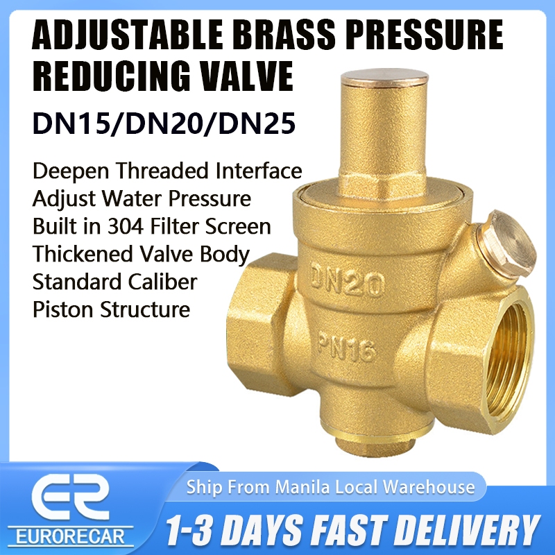 DN15/DN20/DN25 Adjustable Brass Water Pressure Regulator Valve Relief Valve Regulating Reducer ...
