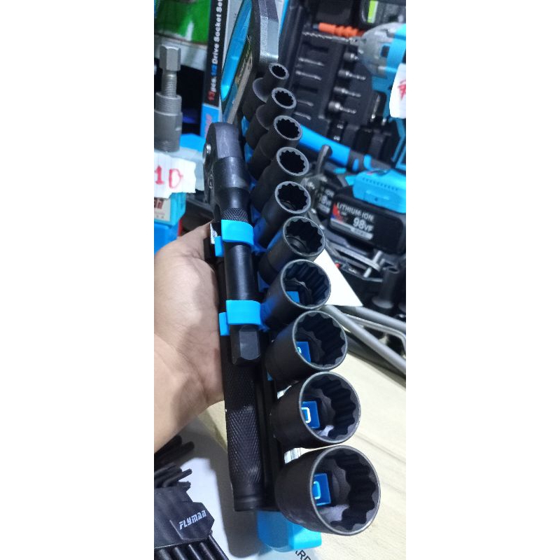 flyman 12pcs socket wrench set tools,KWY and MACTECH | Shopee Philippines