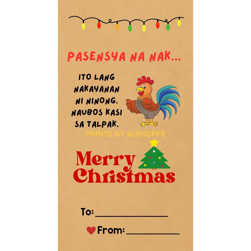 Personalized Christmas Angpao10pcs Ampaw Money Envelope Tagalog Funny ...
