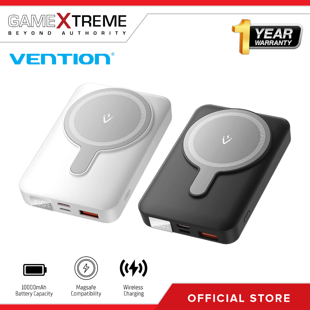 VENTION FHTB0/FHTW0 10kmAH Magnetic Wireless Powerbank 22.5W | Shopee ...