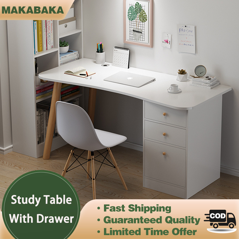 Study Table With Drawer Office Desks Nordic Computer Modern Simple ...