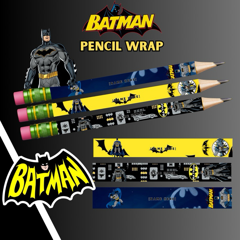 PERSONALIZED PENCIL WRAP - BATMAN (5pcs) | Shopee Philippines