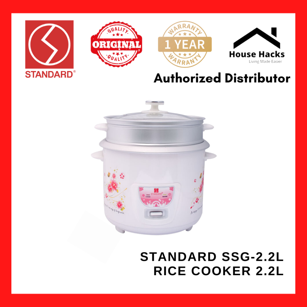 Standard SSG-2.2L Rice Cooker 2.2L (House Hacks) | Shopee Philippines