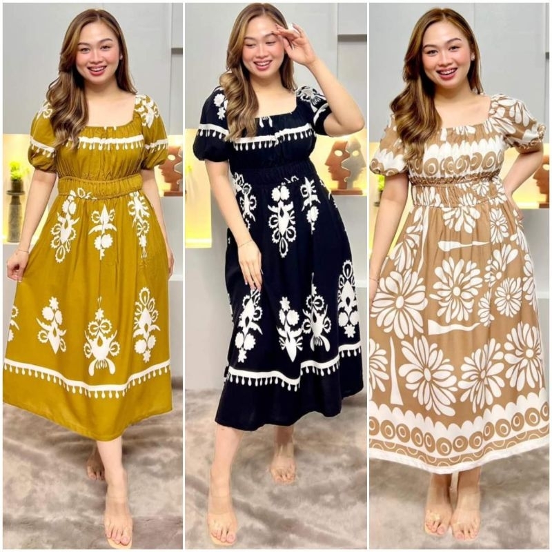️ NAIROBI 2-WAY CHALLIS MAXI DRESS WITH POCKET(MEDIUM-SEMI 2XL) | Shopee Philippines