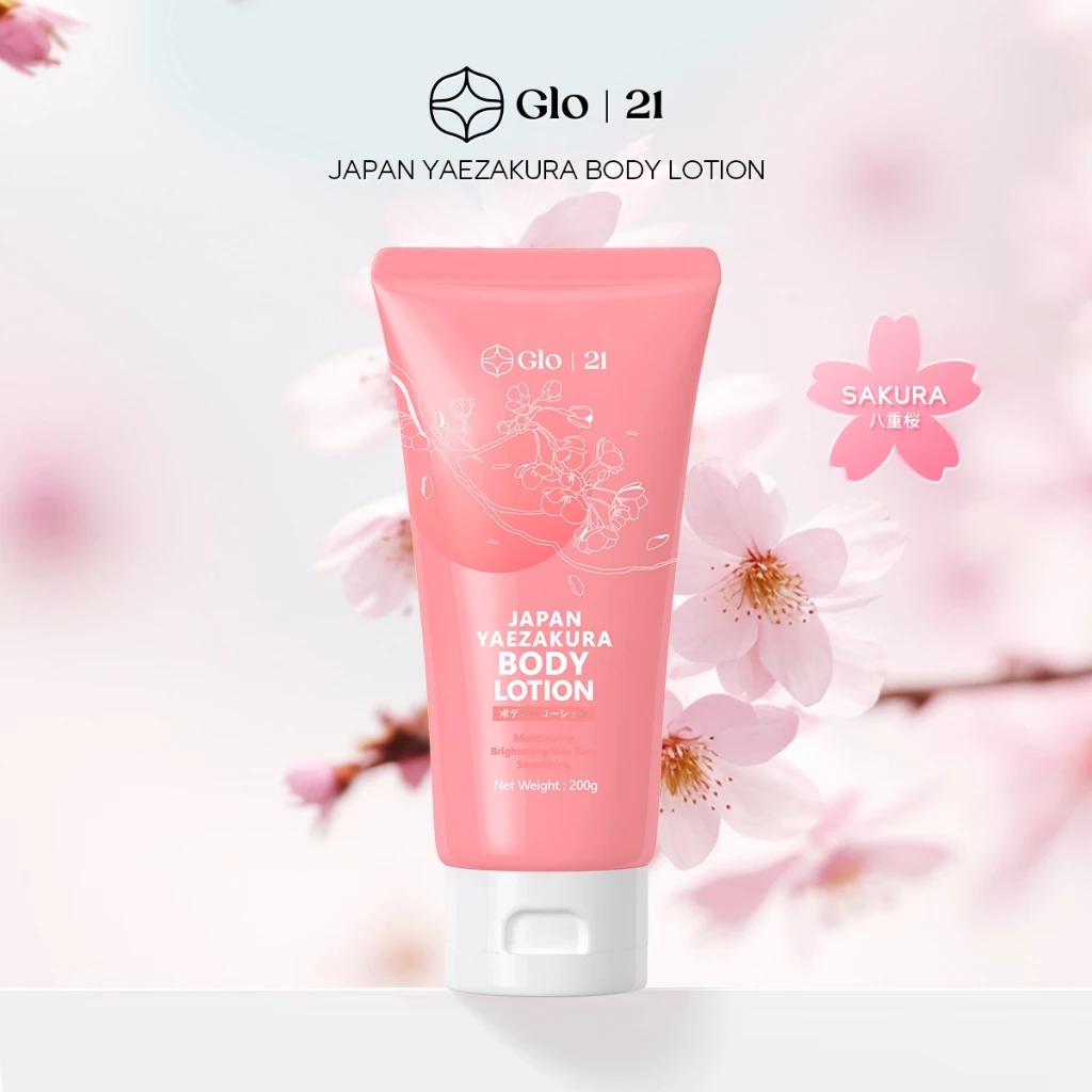 GLO21 YAEZAKURA Brightening Moisturizing Body Lotion Niacinamide Anti ...