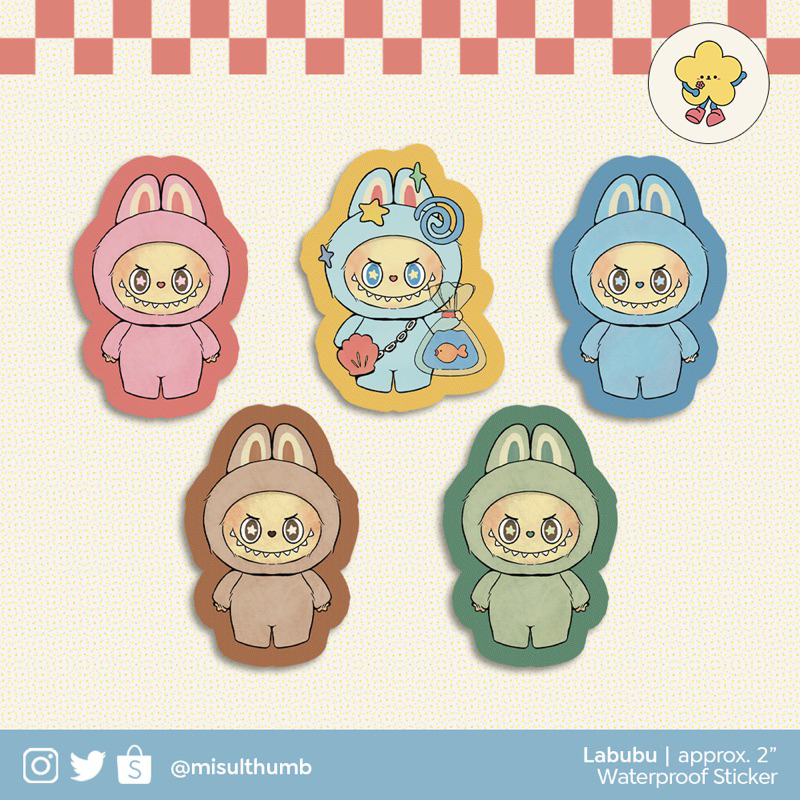 Labubu Fan Art Waterproof Sticker | VSB misulthumb | Shopee Philippines