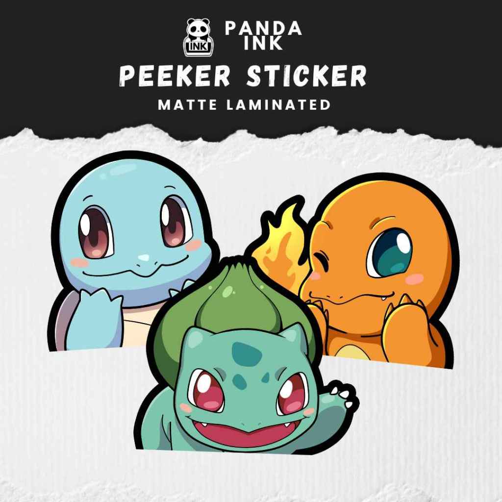 Pokemon Peeker Sticker Squirtle Charmander Bulbasaur | Shopee Philippines