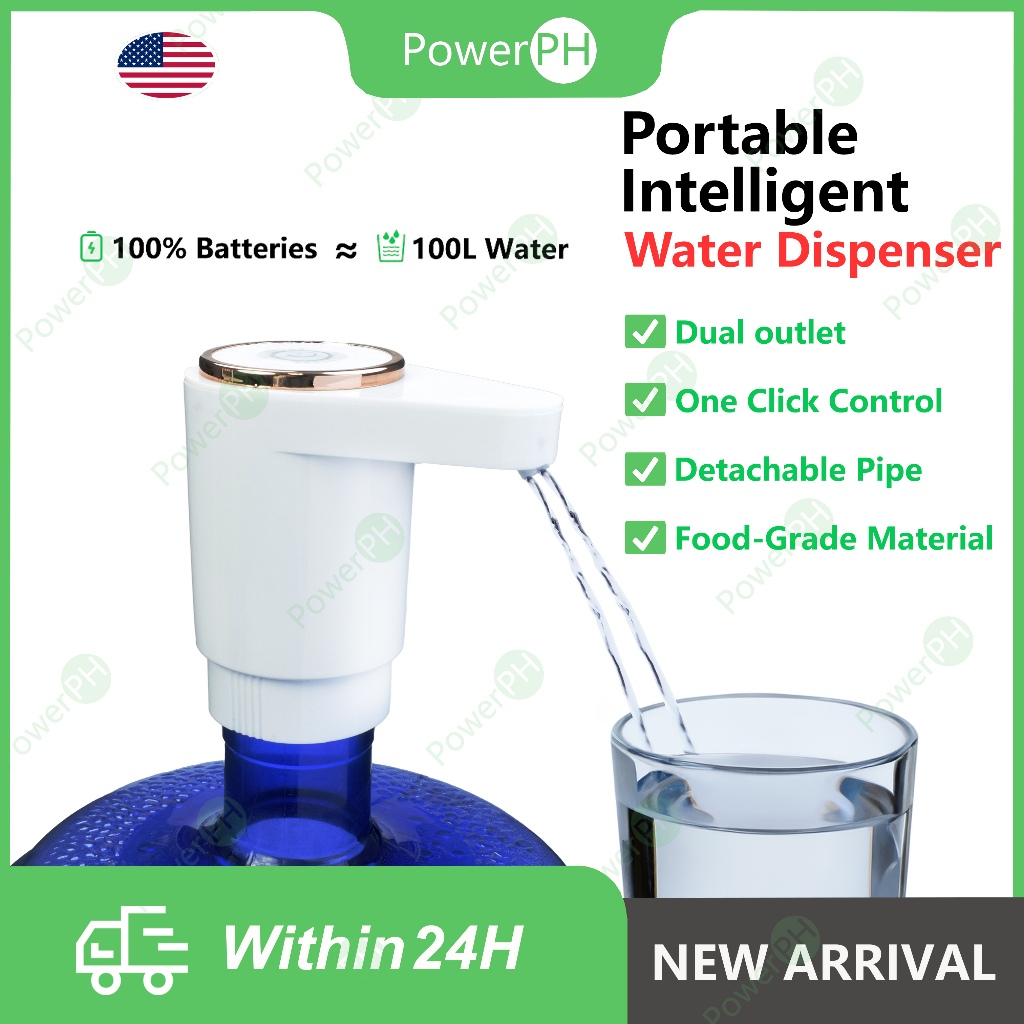 POWERPH Automatic Water Dispenser Rechargeable Wireless Intelligent ...