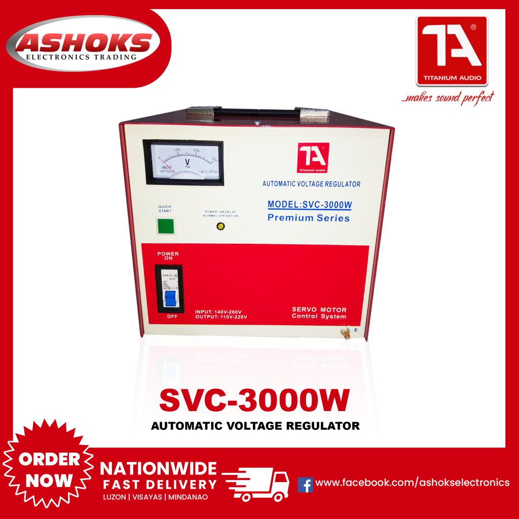 Titanium Audio SVC 3000 AVR / Servo Motor type / Automatic Voltage ...