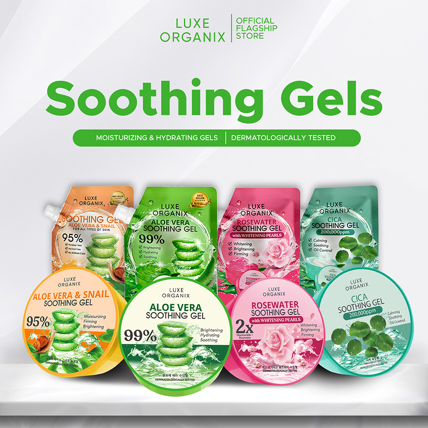 Luxe Organix Aloe Vera Soothing Gel 99 Percent Glutathione With