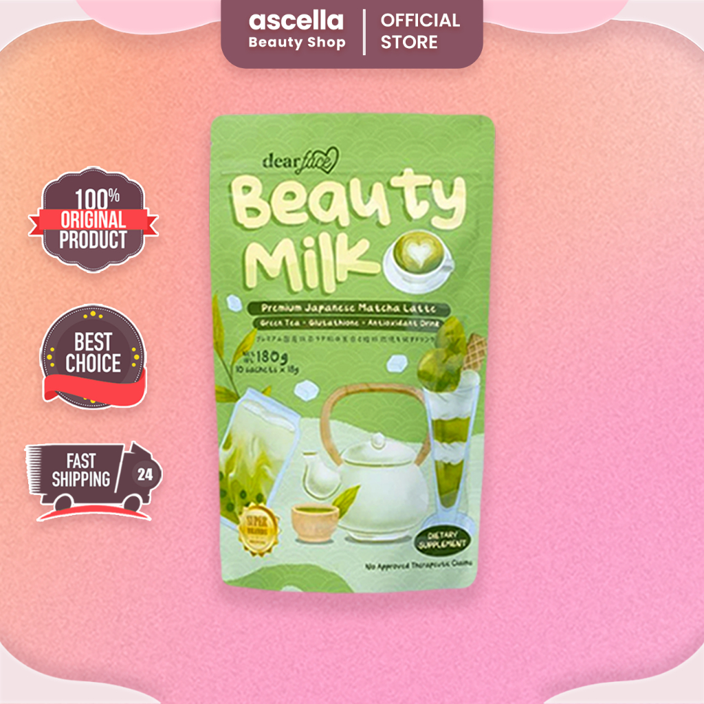 Dear Face Beauty Milk Matcha Latte Premium Japanese Glutathione Anti ...