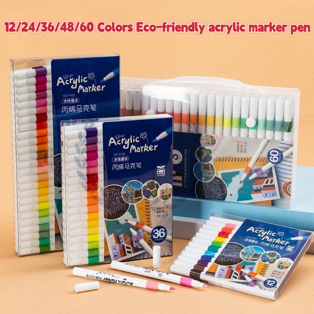 Acrylic markers waterproof non-fading graffiti markers coloring pens ...