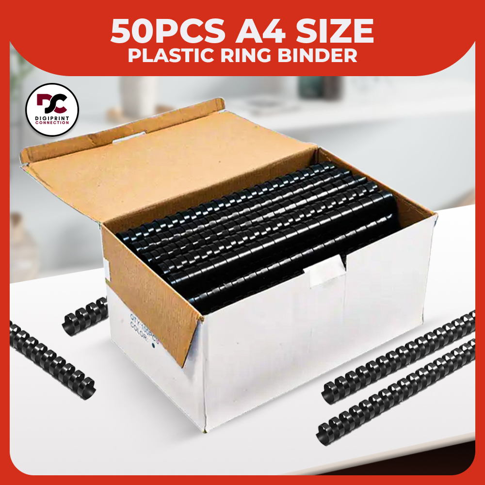 Comb Binder Ring 50pcs Plastic Ring Binder A4 Size 21 holes 50 - 150 ...