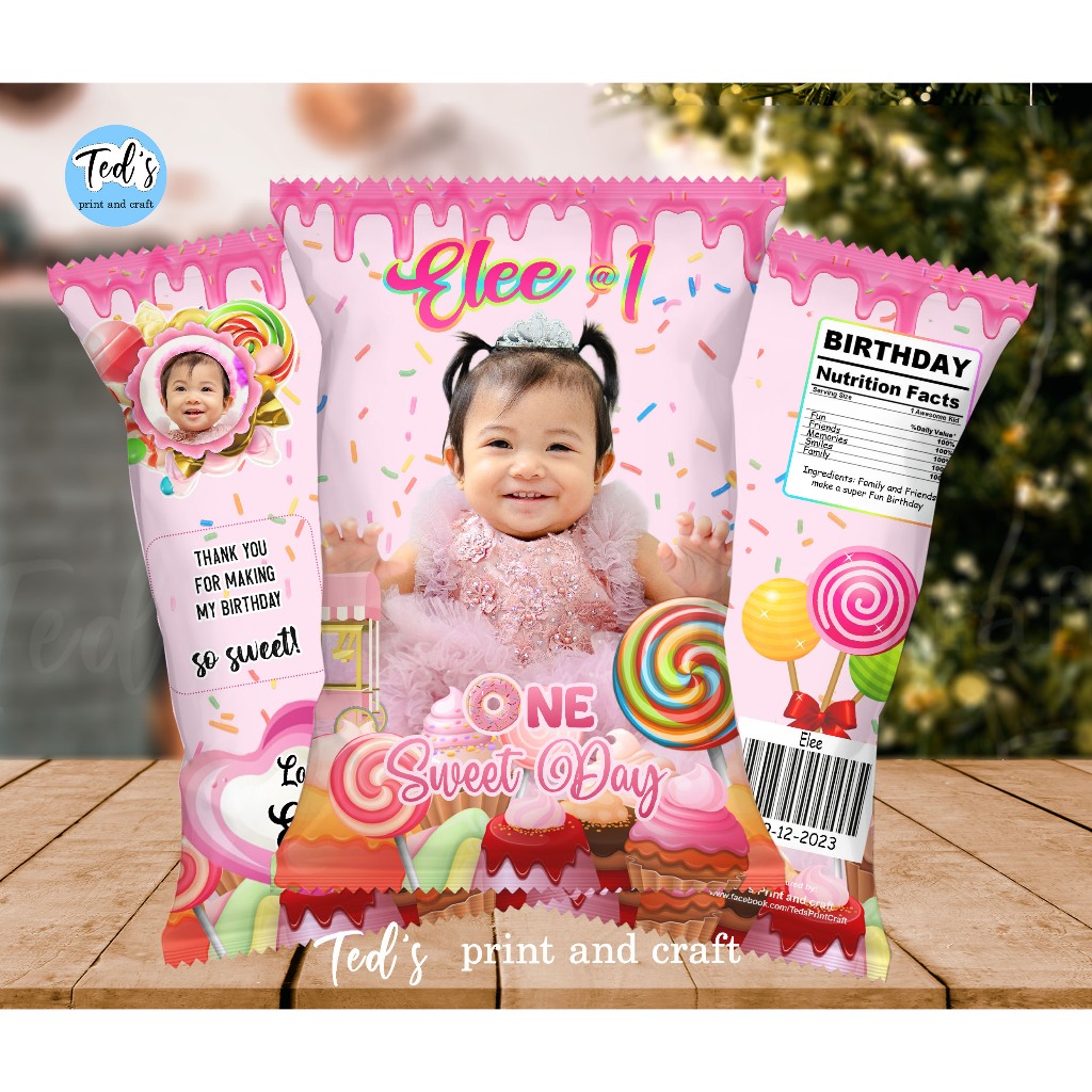 Chip bag , loot bag for all occasion aesthetic customized | Shopee ...