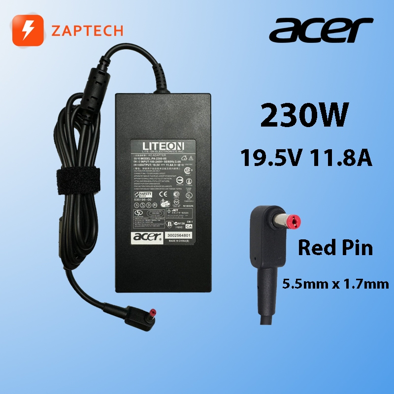 230W Acer Laptop Charger 19.5V 11.8A Predator Helios 300 PH315-53 PH315 ...