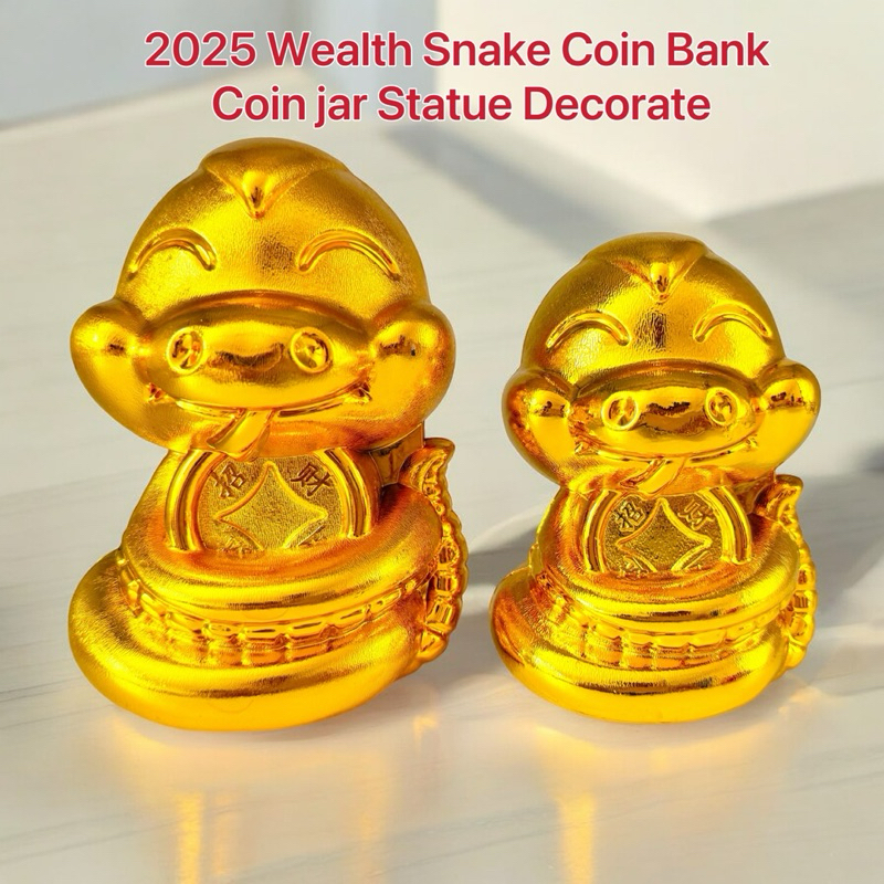 2025 Lucky Fortune Snake Adorn Decorative Money jar Fortune Snake Coin ...