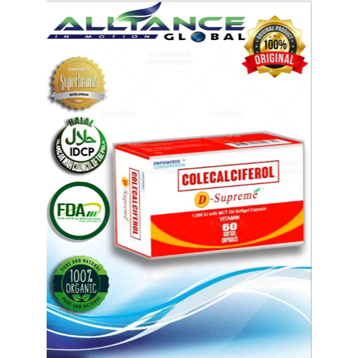 D-SUPREME (COLECALCIFEROL 1000 IU "60 SOFTGEL CAPSULE") | Shopee ...