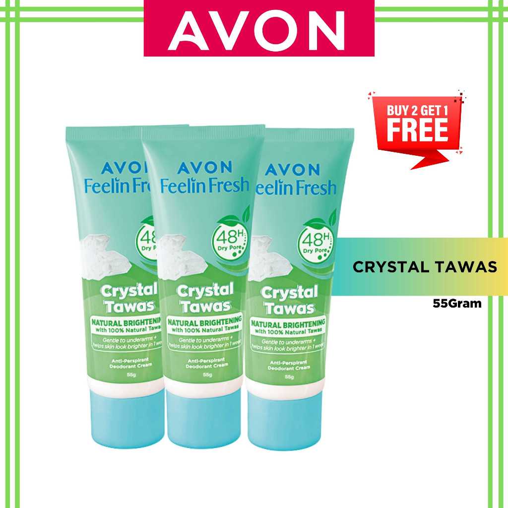 Avon Feelin Fresh Crystal Tawas Anti-perspirant Deodorant Cream 55gram ...