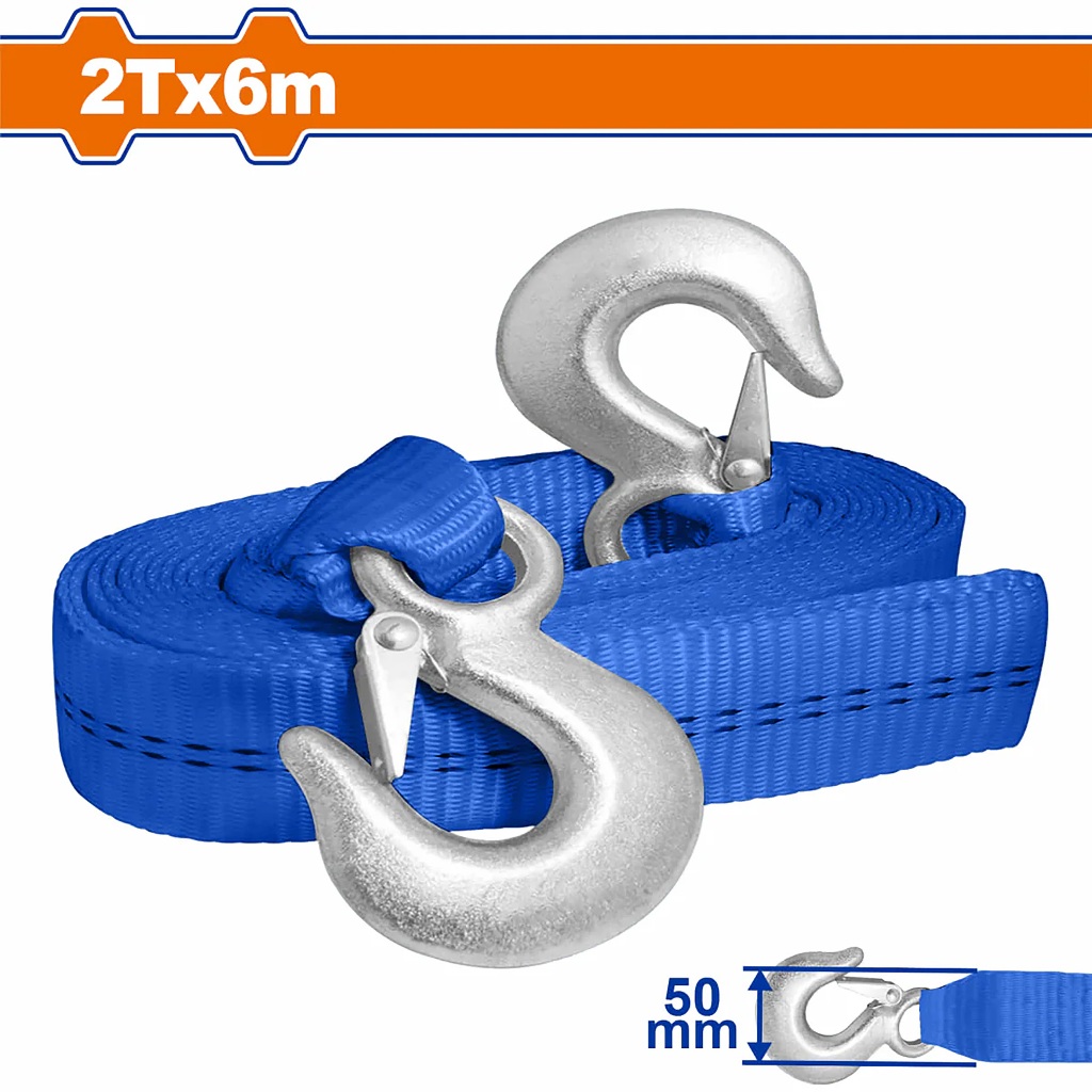 Wadfow WRT33260 Tow Strap 2T x 6M Car Towing Strap Rope Car Pulling ...