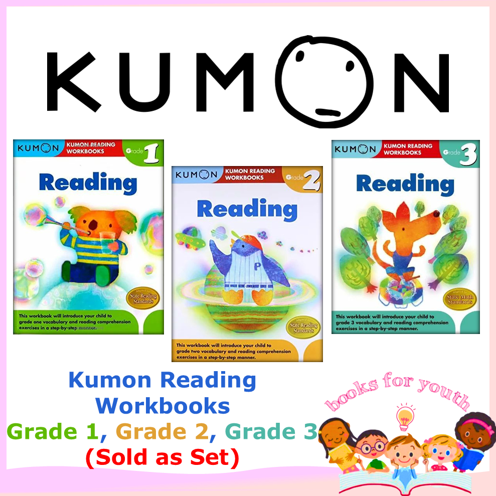 KUMON Reading Workbooks Set [Grade 1 | Grade 2 | Grade 3] [Activity ...