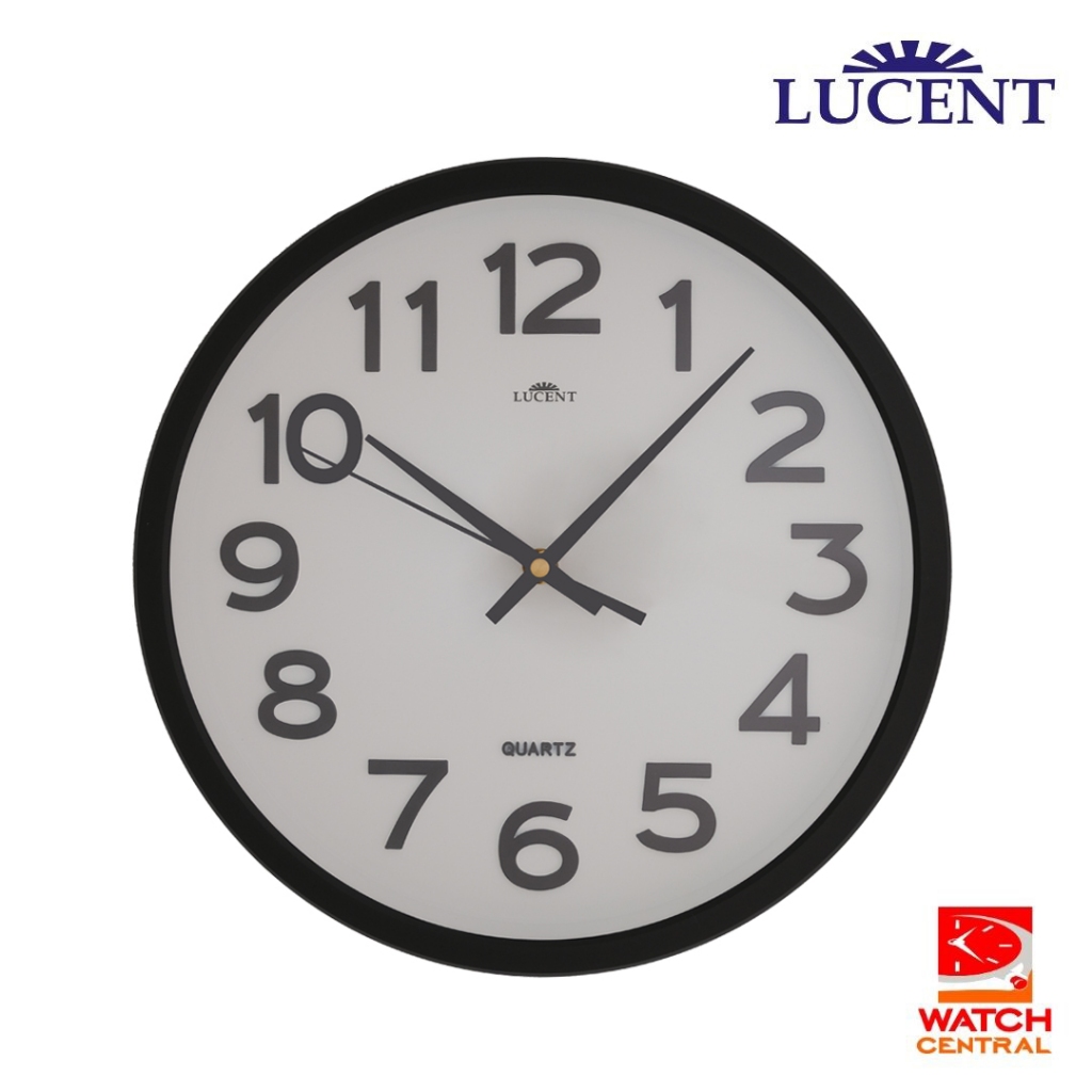 Lucent 2413 Analog Wall Clock (Black, White) | Shopee Philippines