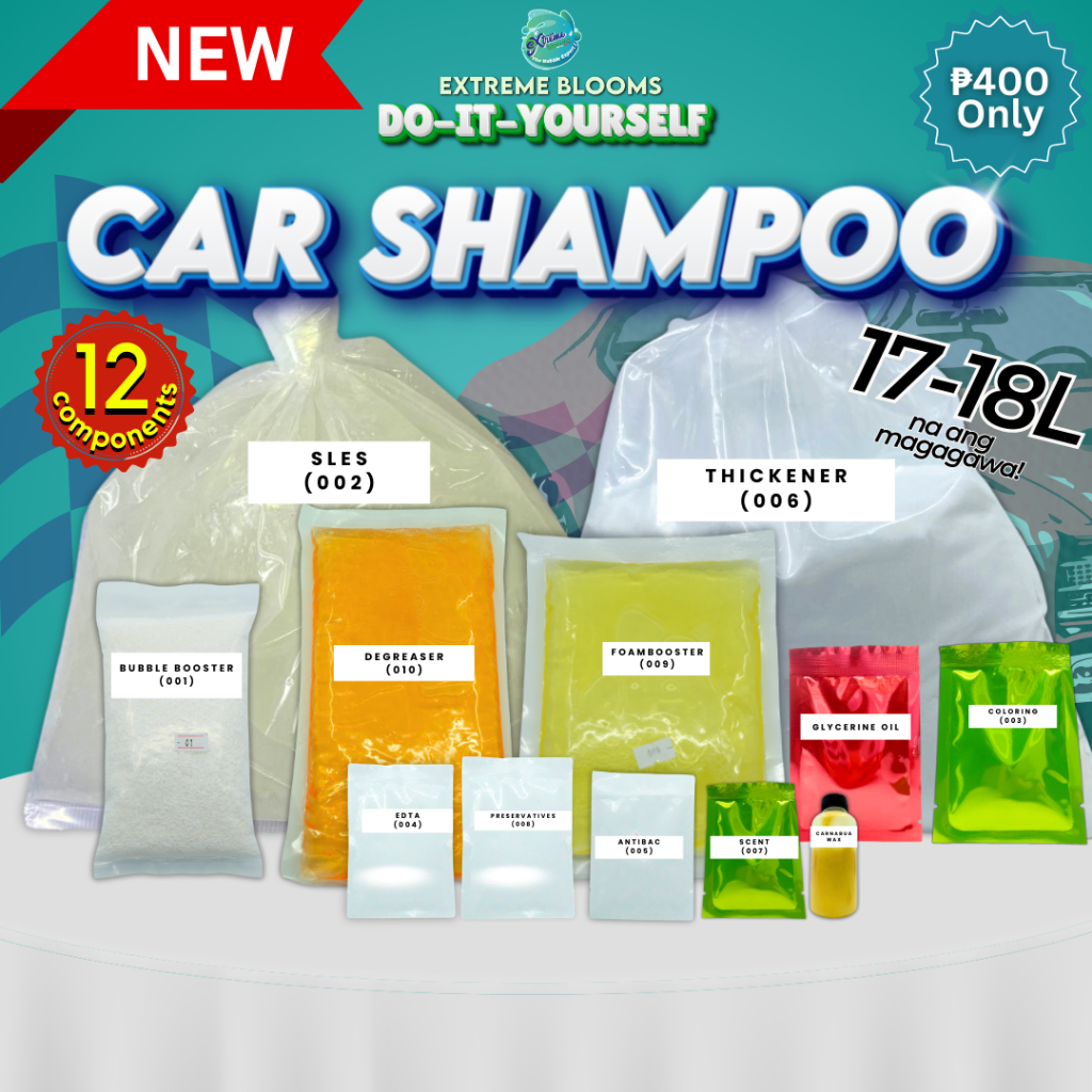 Car Shampoo Diy Kit (17-18 liters yield) | Shopee Philippines