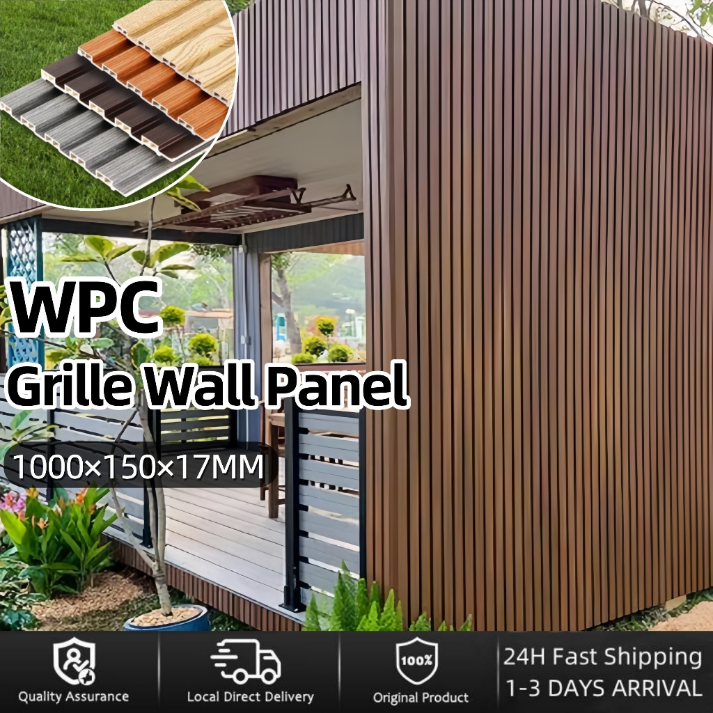 Solid Wood Grille Wall Panels WPC Fluted Panels Fluted Wallpaper for ...