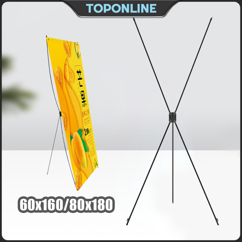 X Banner Display Stand 60*160cm 80*180cm Portable Tarpaulin Tarp Stand ...